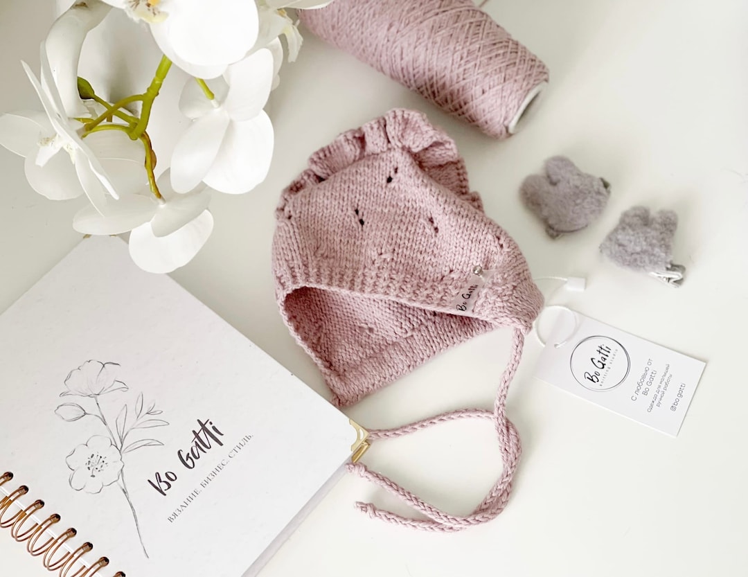 Baby Bonnet Knitting Pattern for Any Yarn Weight (author‘s No Stitch-by ...