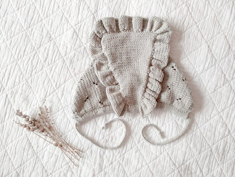 Baby Bonnet Knitting Pattern for Any Yarn Weight (author‘s No Stitch-by ...