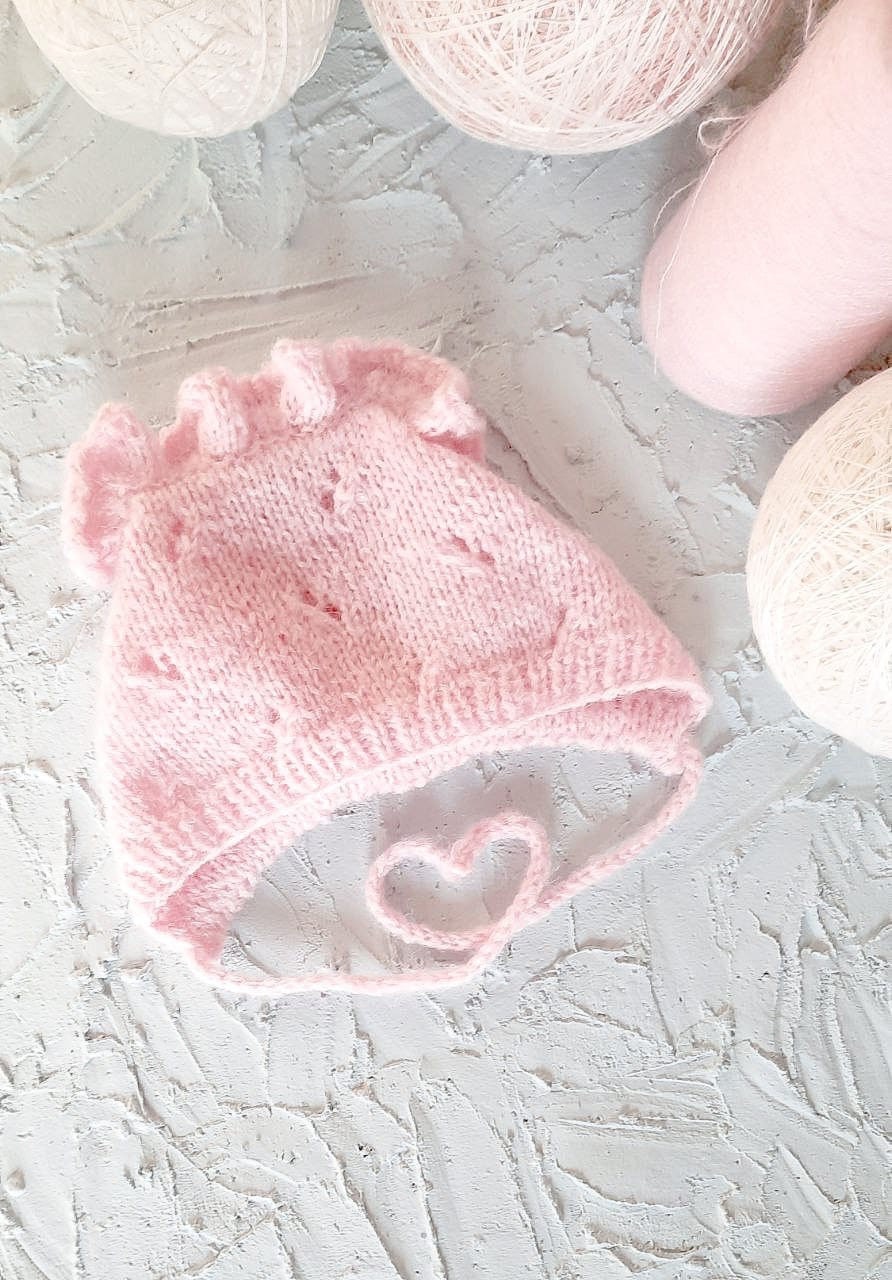 Baby Bonnet Knitting Pattern for Any Yarn Weight (author‘s No Stitch-by ...