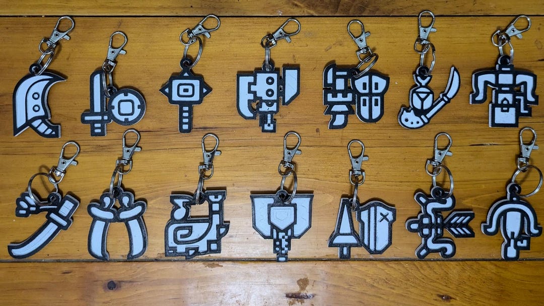 Monster Hunter Weapon Icon Key Chain - Etsy