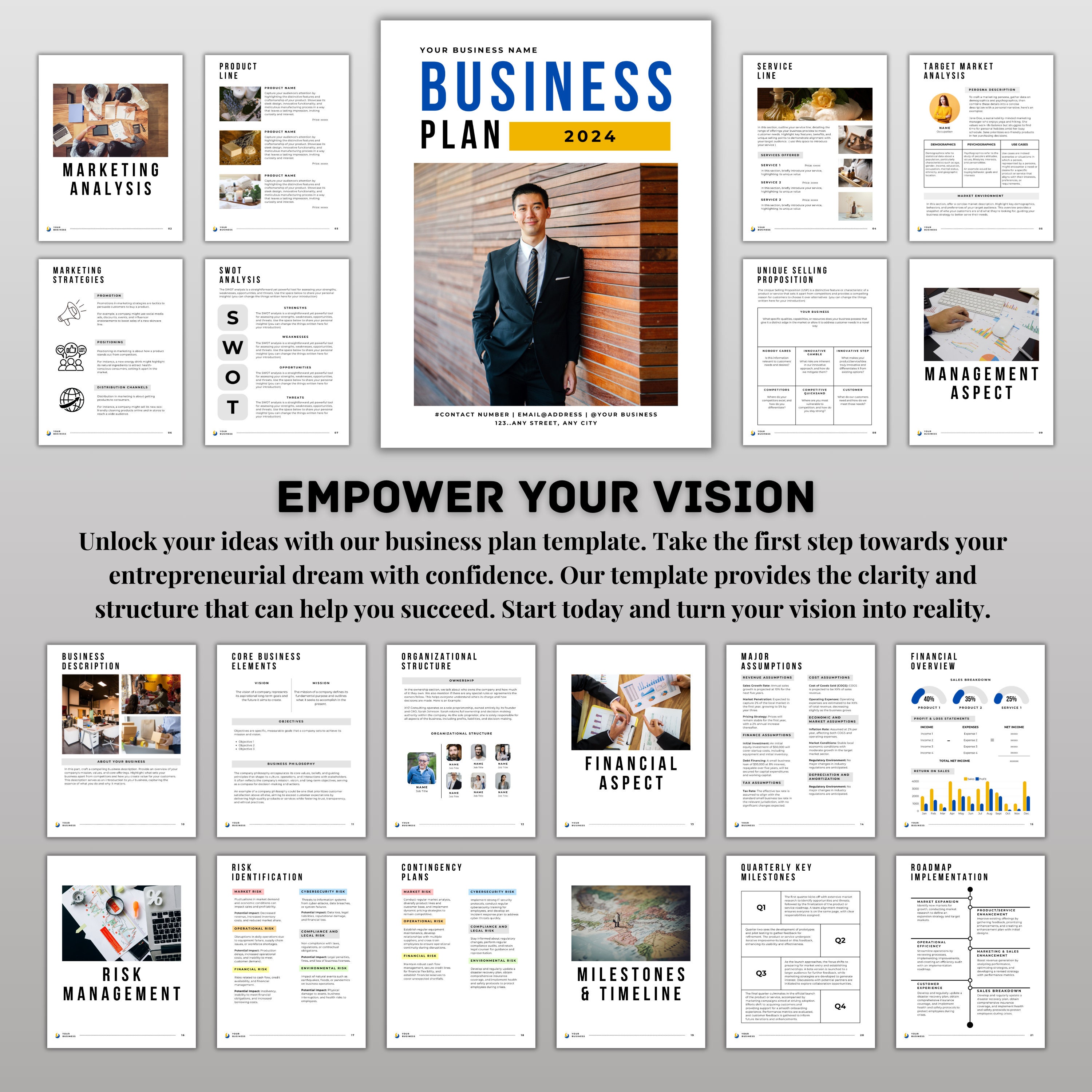 Small Business Plan Proposal Template Startup Business Plan Workbook ...