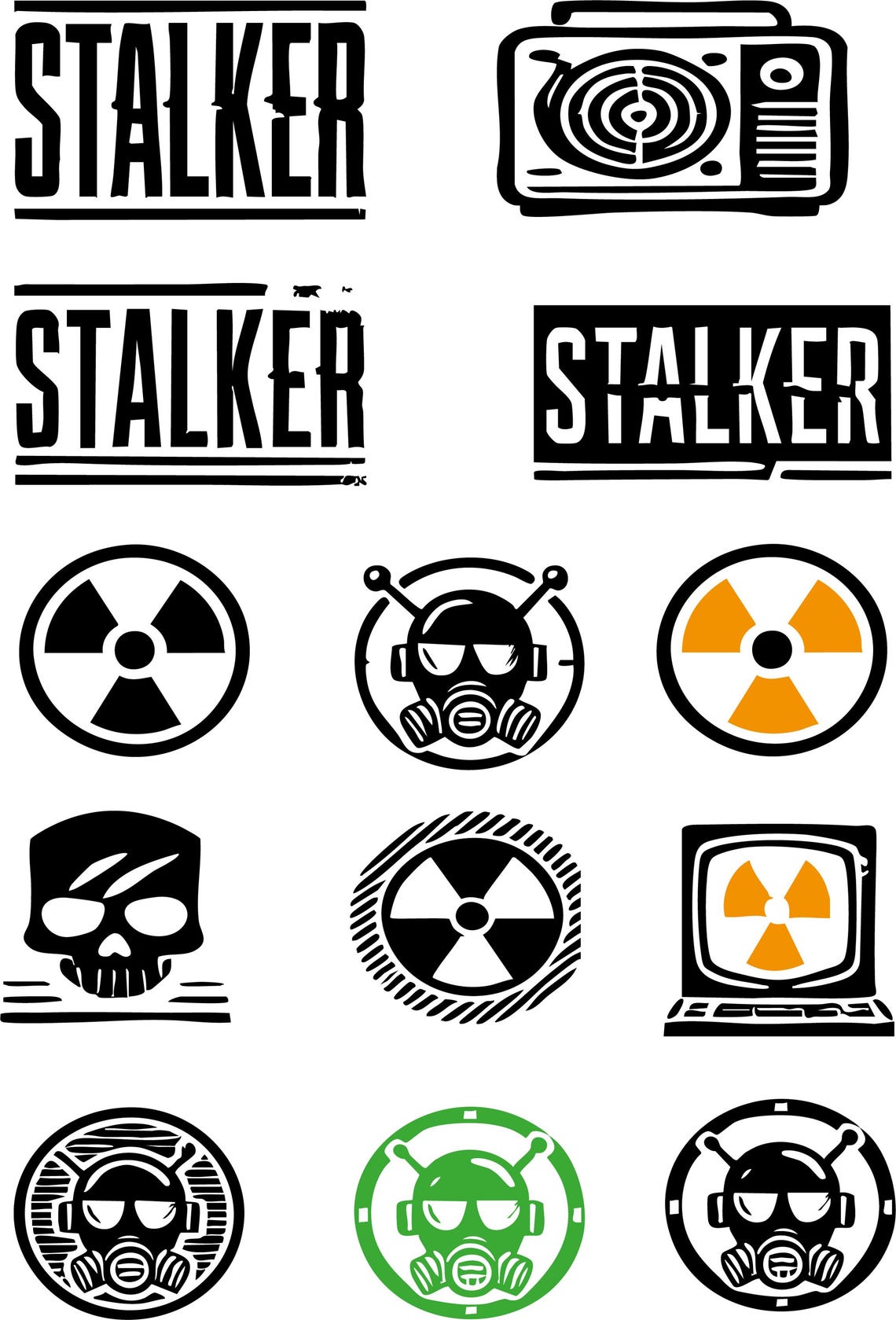 STALKER Logos - Digital Download | Post-apocalyptic Themed Designs for ...