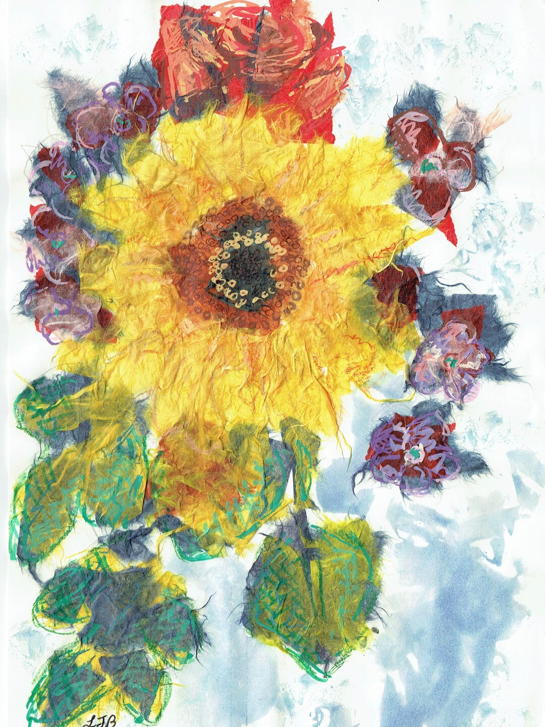 Sunflower Symphony - A4 Mixed Media Collage Original Artwork - Etsy