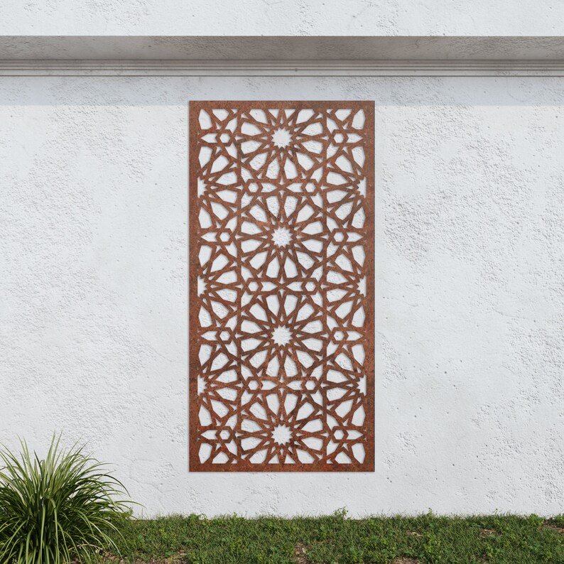 Corten Garden Screen No 216 Rustic Rusted Corten Steel Decorative ...