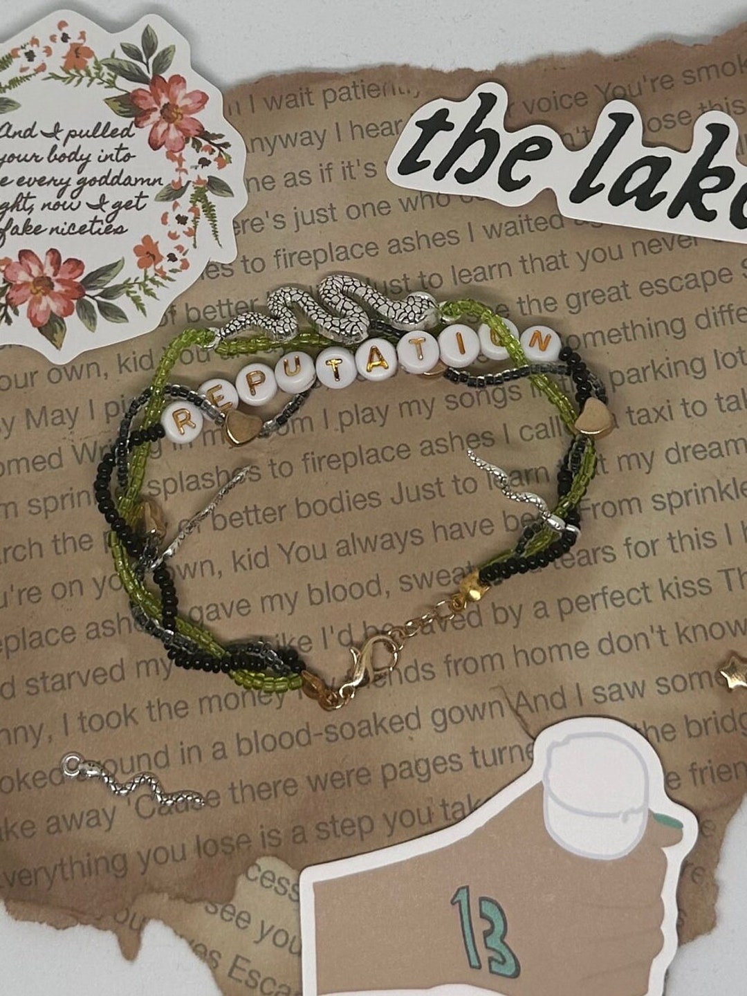 Taylor Swift Reputation Eras Tour Friendship Bracelet - Etsy UK