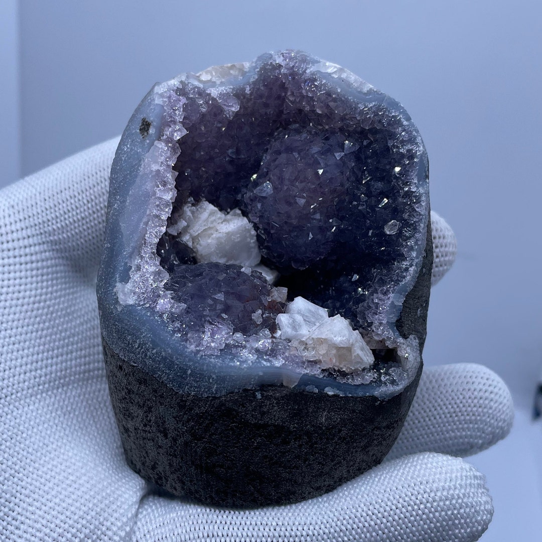 Amethyst Geode Cluster | Purple Amethyst Crystal Geode | Medium Sized ...