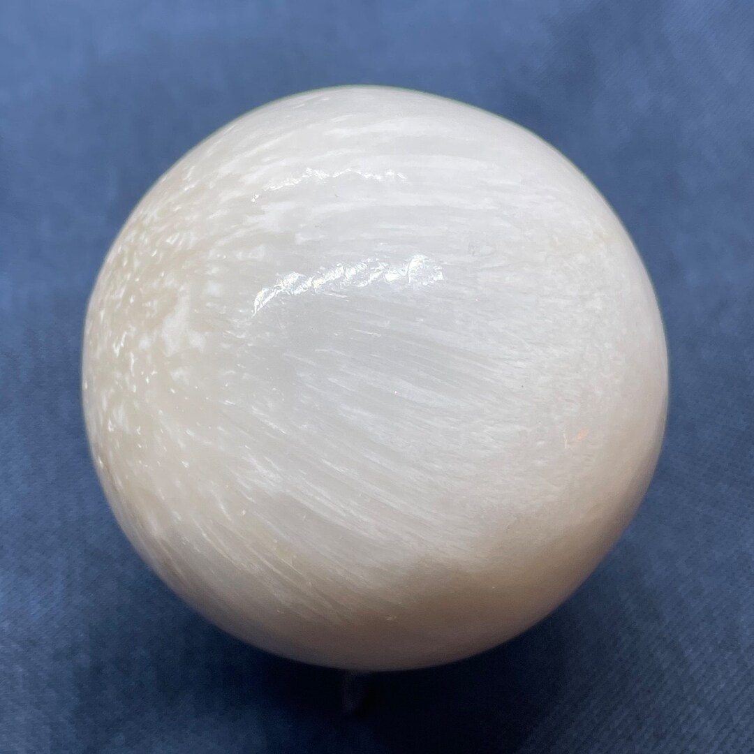 Scolecite Sphere Natural Stone Hand Carved Gemstone Sphere 58mm ...