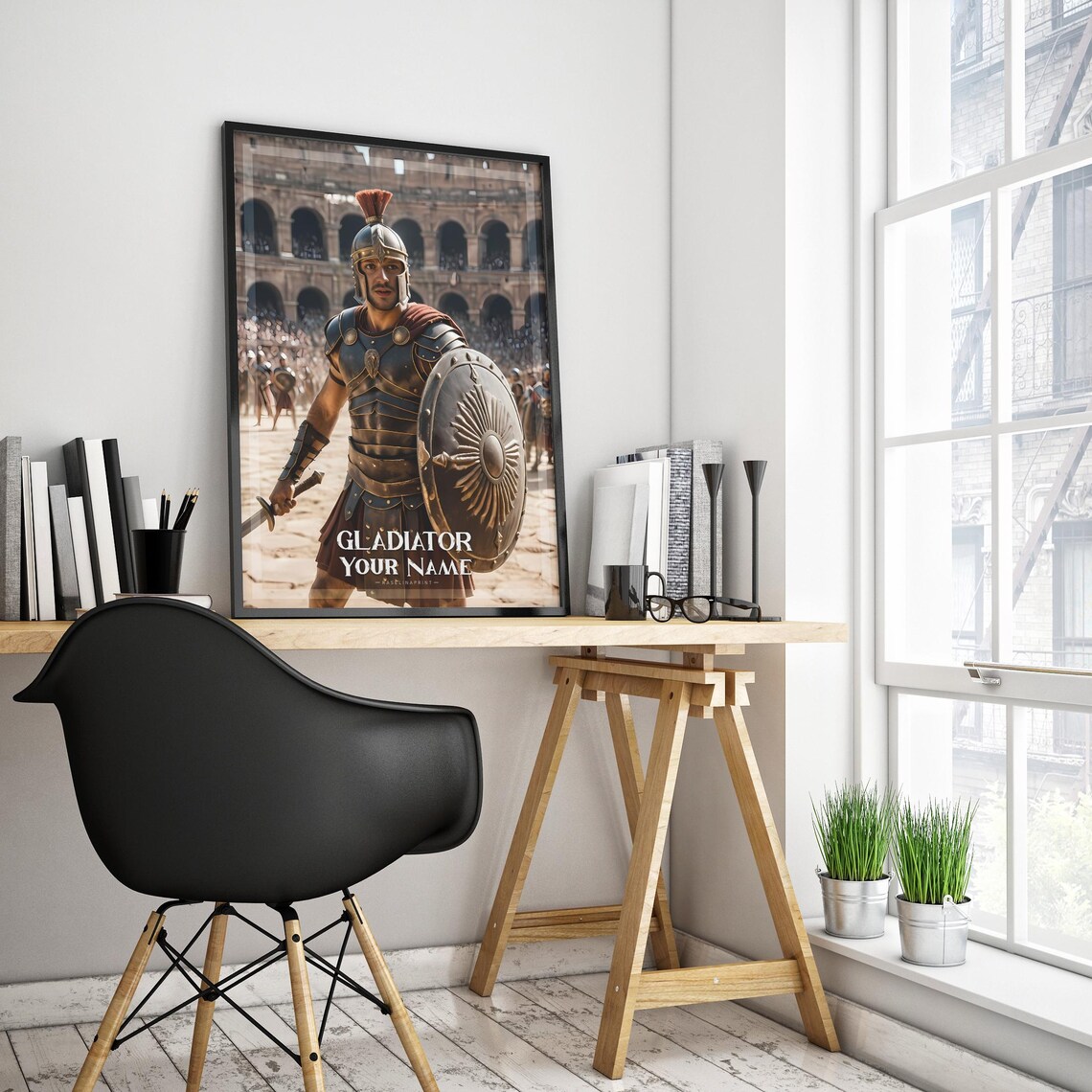 Custom Gladiator Man Portrait, Personalized Warrior Portrait, Gift for ...