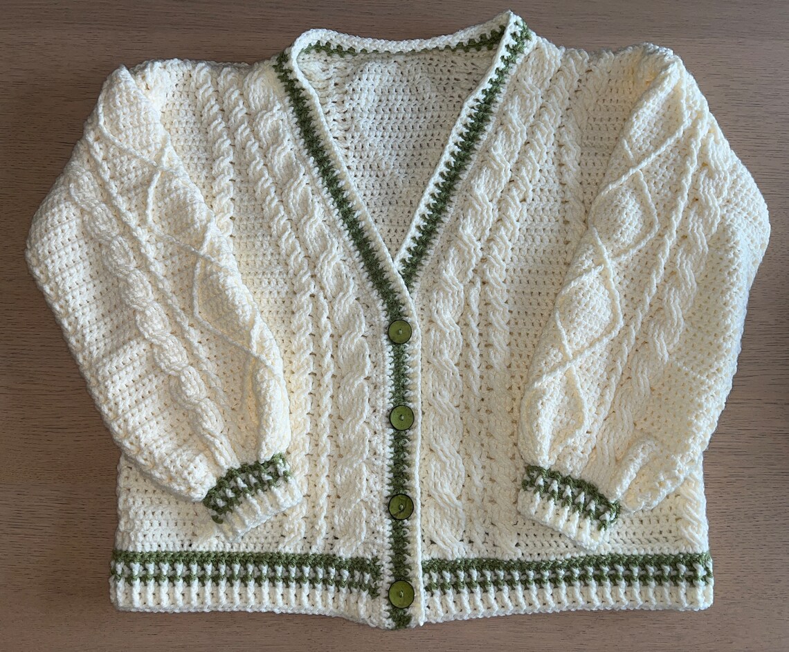 T.S. Chunky Cardigan Crochet Pattern - Etsy