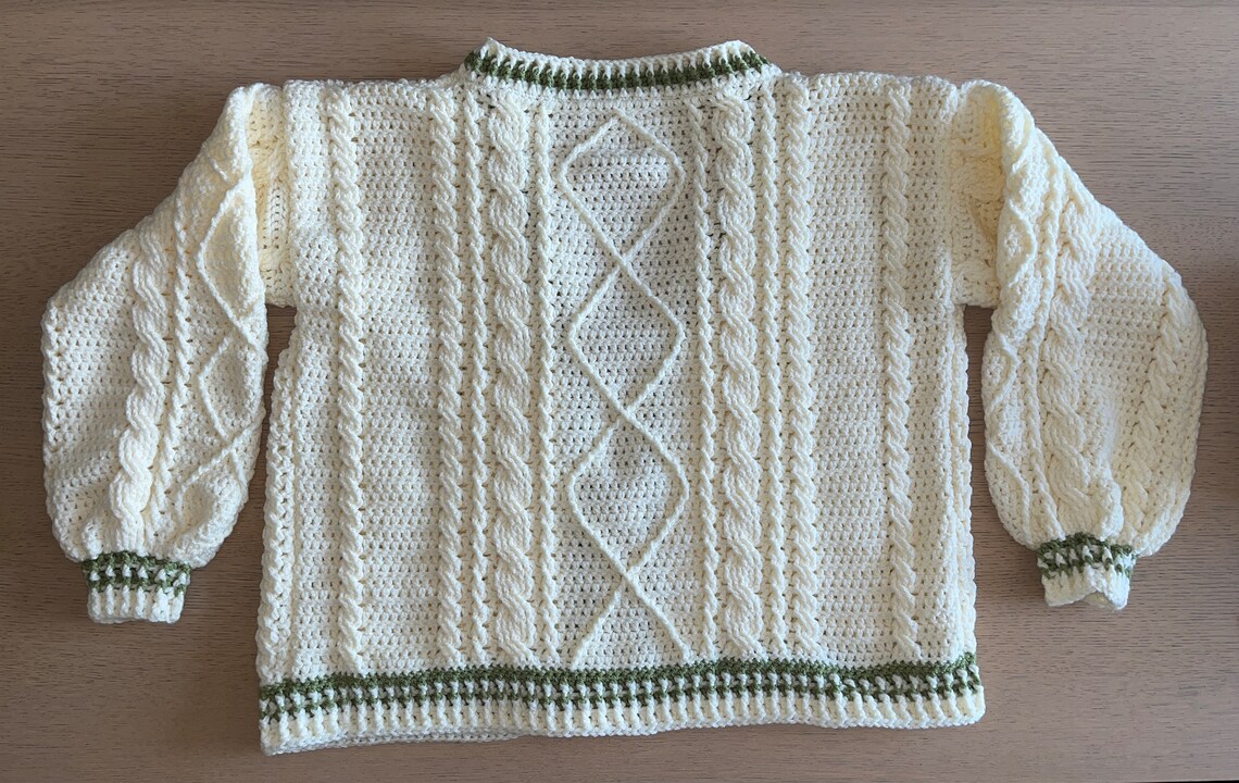 T.S. Chunky Cardigan Crochet Pattern - Etsy