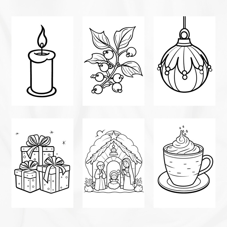 Winter Coloring Pages for Kids, Christmas Coloring Sheets, Christmas ...