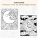 Rectangular Celestial Coloring Pages, Sun Moon Star Coloring, Mystical ...