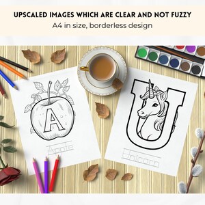 Printable Alphabet Color and Trace Pages, Alphabet Coloring Pages ...