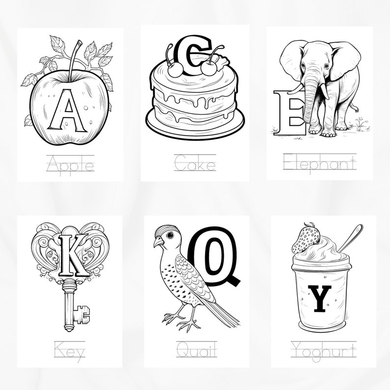 Printable Alphabet Color and Trace Pages, Alphabet Coloring Pages ...