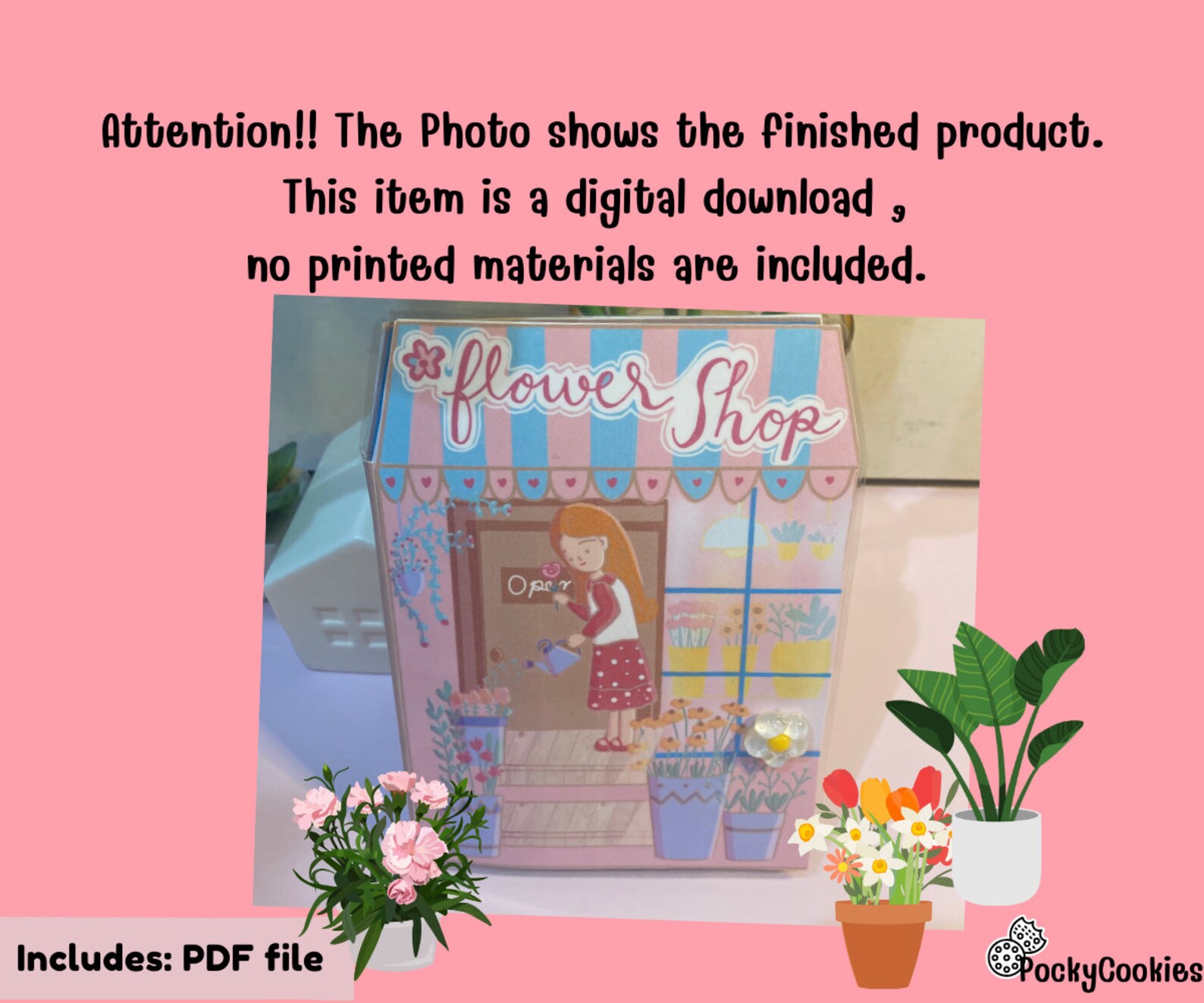 Printable Flower Shop Dollhouse, Activities for Kids PDF. - Etsy