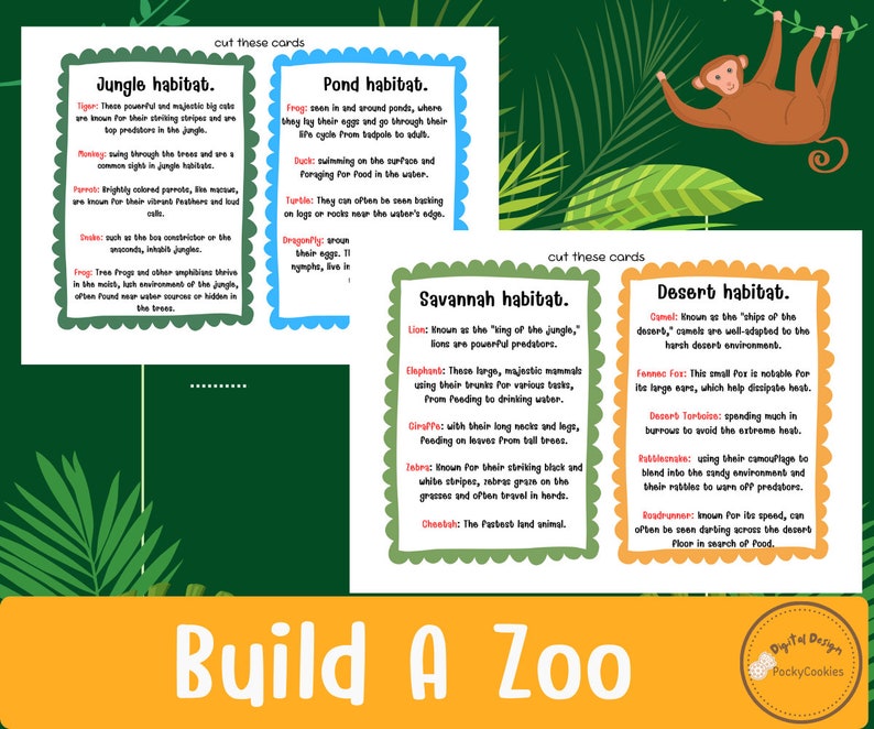 Build A Zoo, Kindergaten Printable, Pretend Play, Busy and Activity ...
