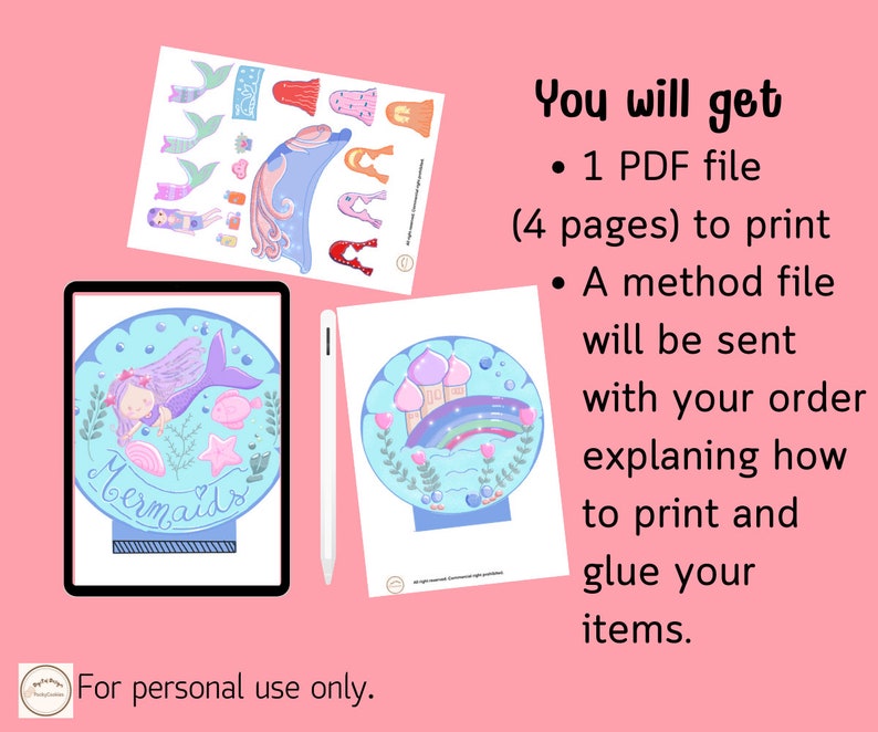 Printable Dollhouse, Paperdoll Printable, Mermaid Printable, Kids ...