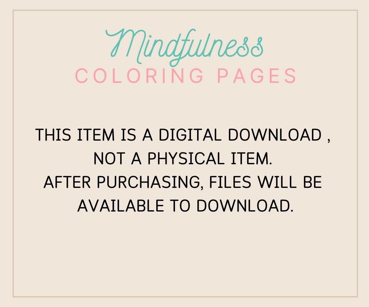 Mindfulness Coloring Pages 17 Printables, Adult and Teenage Coloring ...