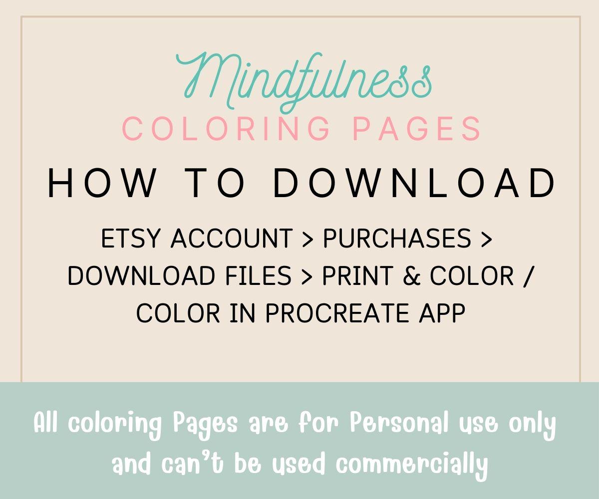 Mindfulness Coloring Pages 17 Printables, Adult and Teenage Coloring ...