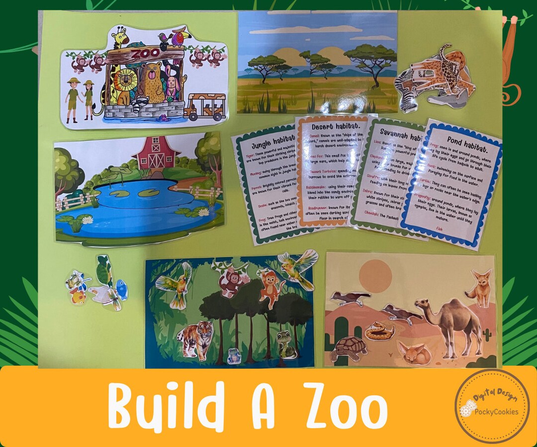 Build A Zoo, Kindergaten Printable, Pretend Play, Busy and Activity ...