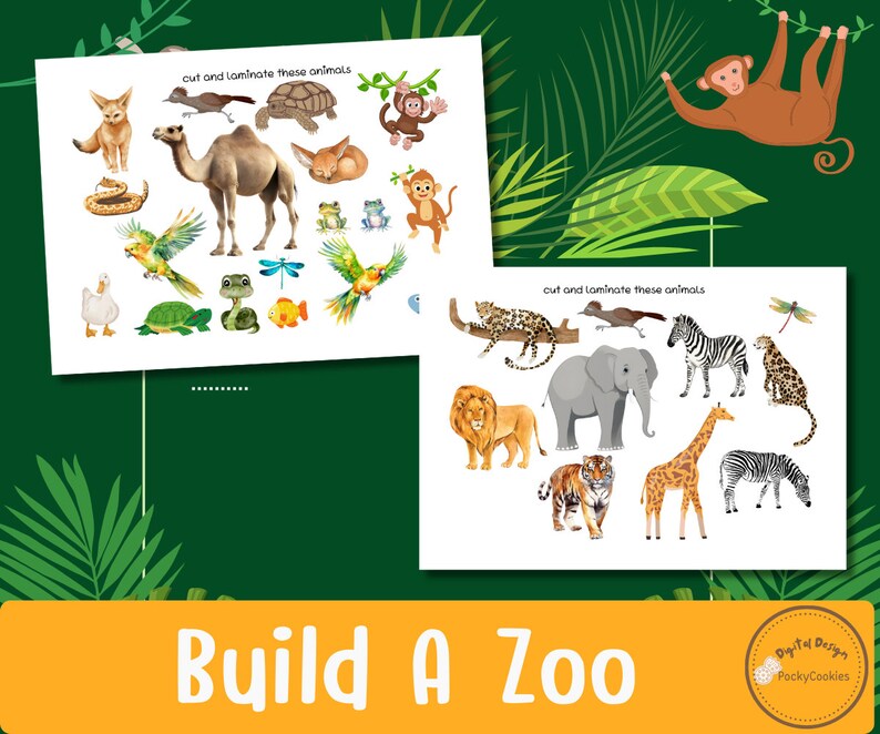 Build A Zoo, Kindergaten Printable, Pretend Play, Busy and Activity ...