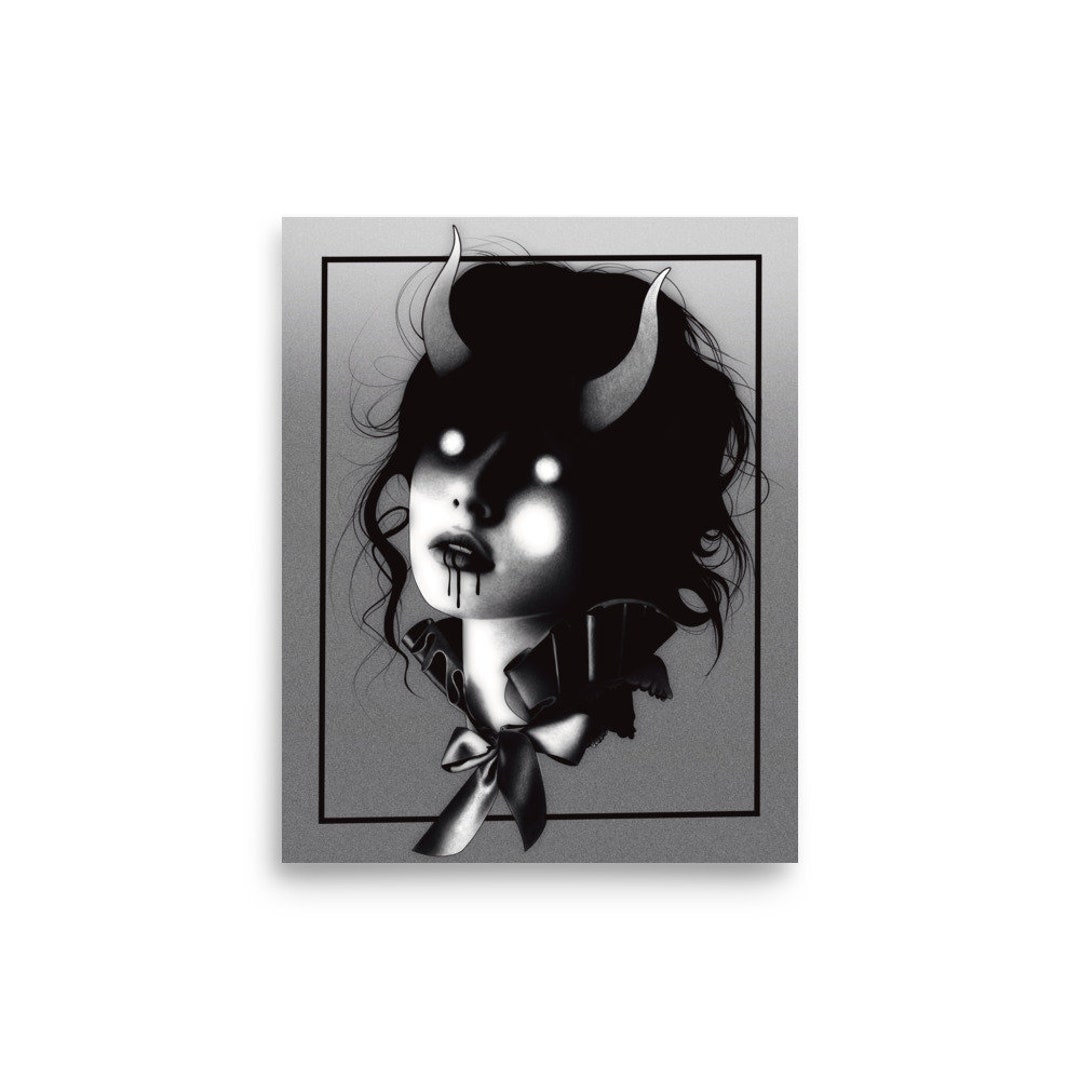 Demon Girl Print - Etsy