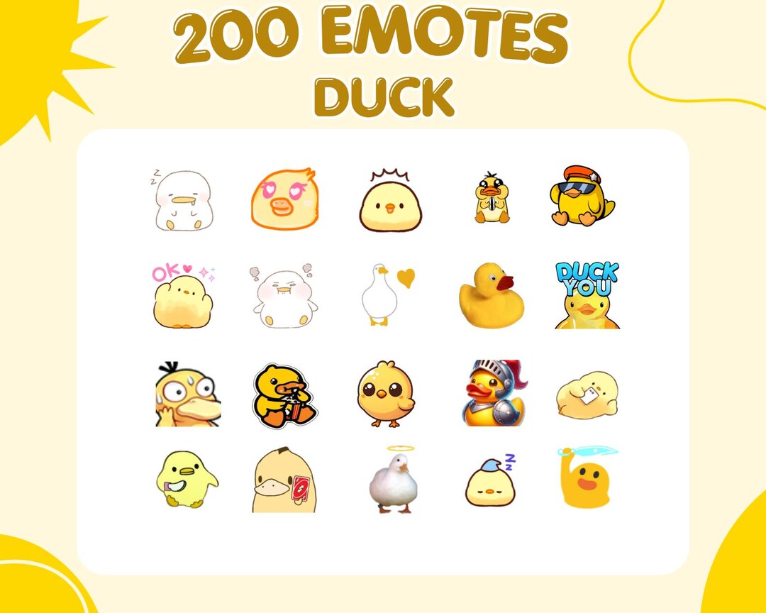 200+ Duck Emote Pack | Twitch Discord Emotes | Animated and Static ...
