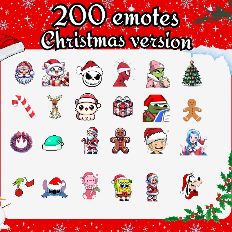 Animated Christmas Emojis - Etsy