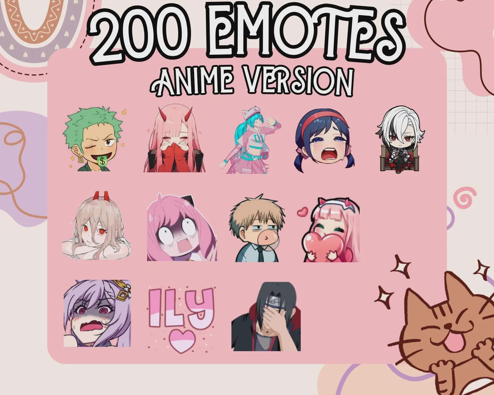 Vtuber Emotes Animated Pack - Kawaii Chibi Twitch Discord Emotes - Etsy