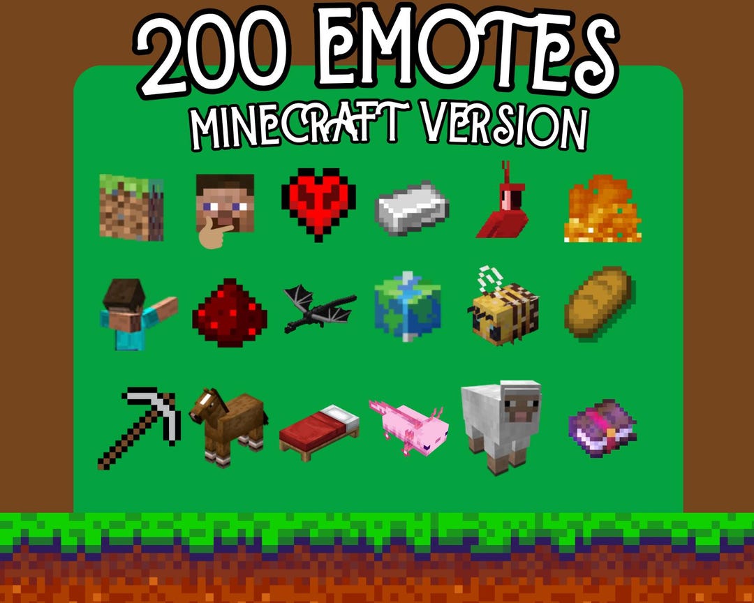 200+ Minecraft Emotes for Twitch, Discord, Kick | Pixel Art Mobs ...