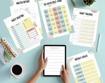 Printable Habit Tracker | Mental Health Self-care Planner Page | A4 PDF ...