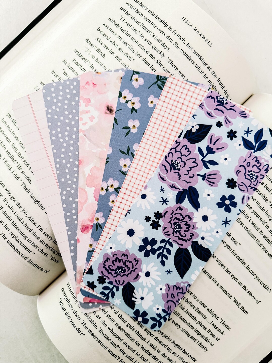Pink Floral Bookmarks | Neutral Bookmarks | Spring Bookmarks | Pink and ...
