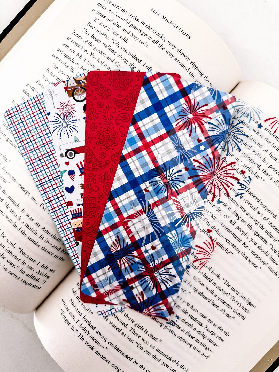 Handmade Patriotic Bookmarks | Red White Blue, July 4th - Etsy