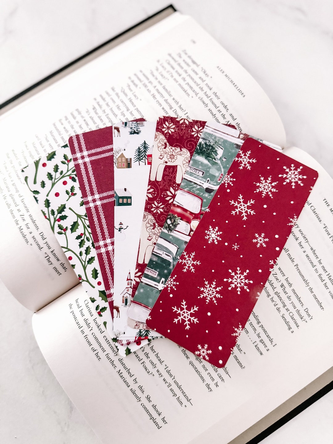 Vintage Holiday | Winter Bookmarks | Christmas Bookmarks | Bookish ...
