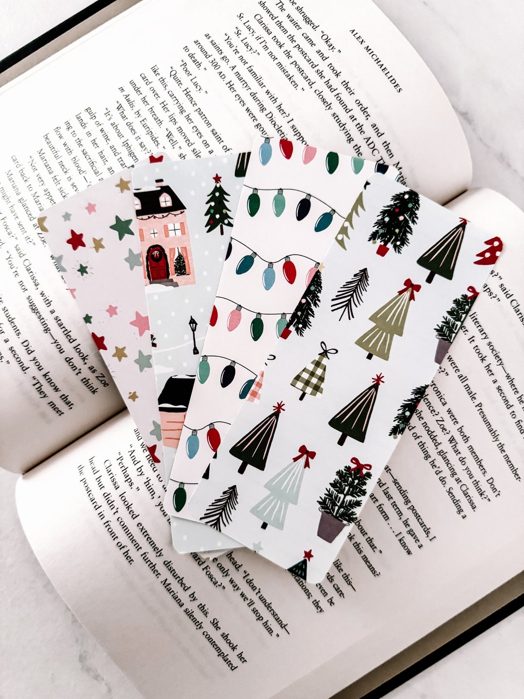 Houses and Stars | Winter Bookmarks | Retro Bookmarks | Seasonal ...