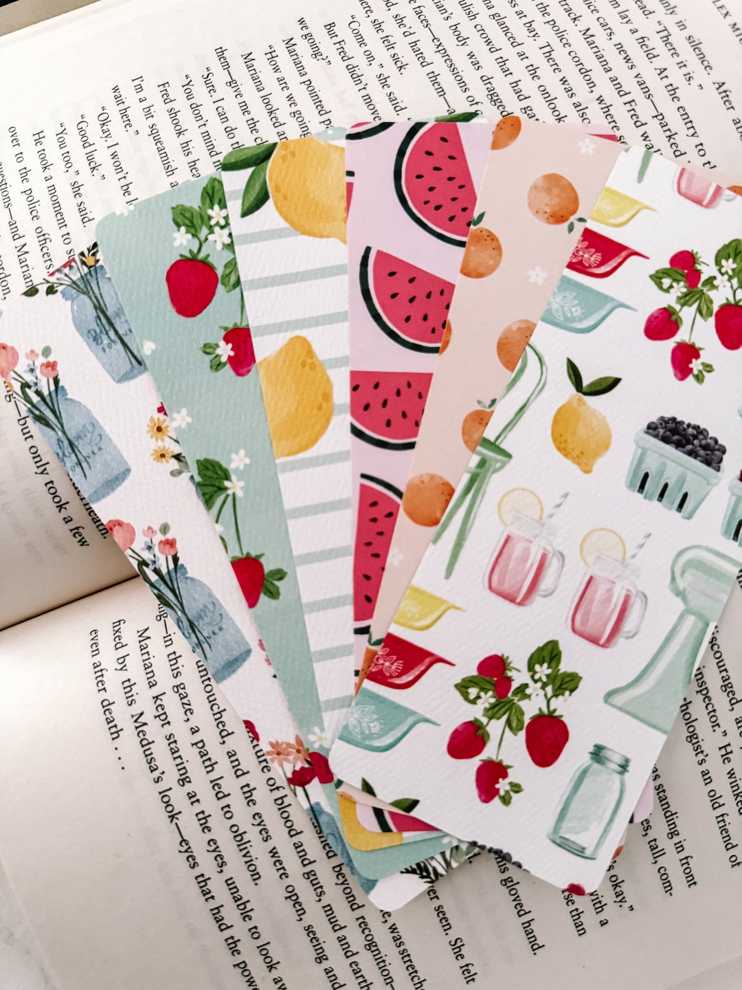 Fruit Bookmarks | Summer Bookmarks | Bright Bookmarks | Strawberries ...