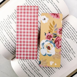 Floral Laminated Bookmark | Spring Bookish Gift - Etsy