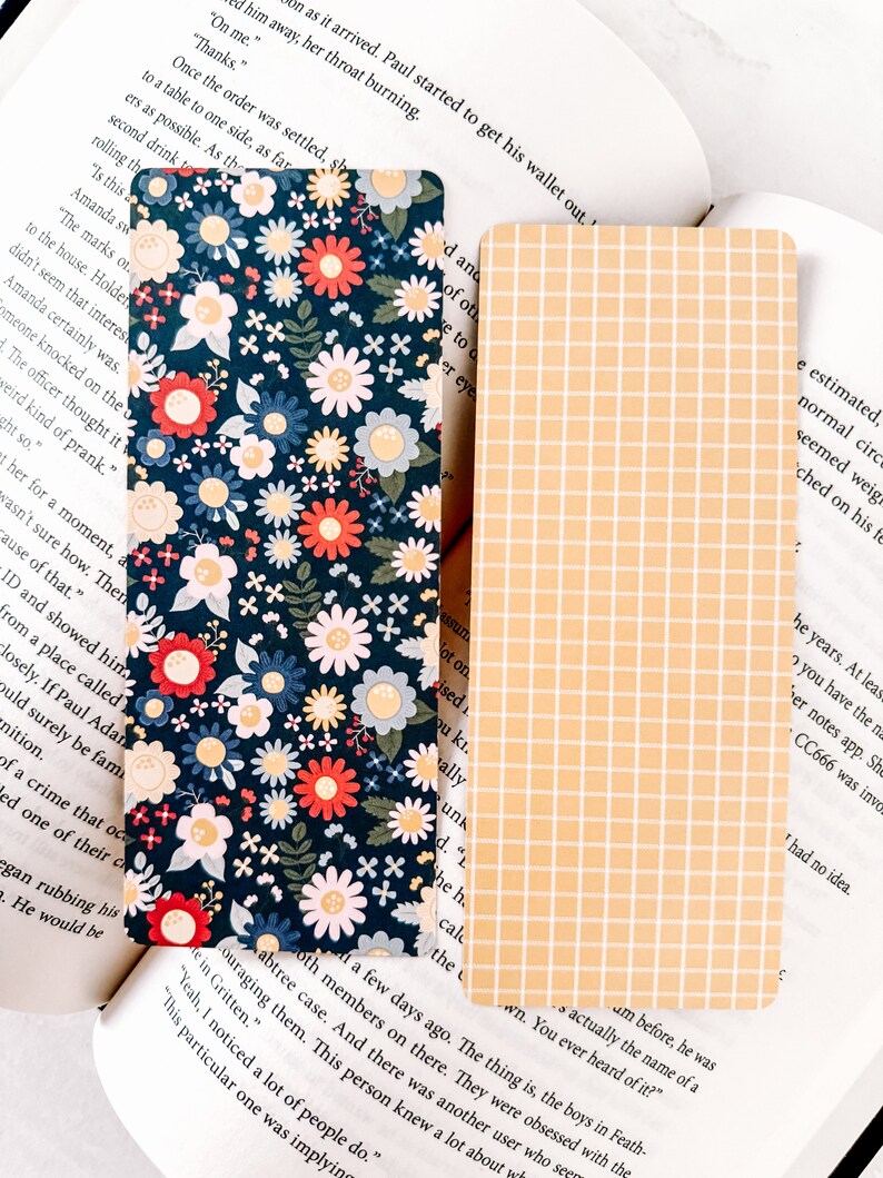 Retro Floral Bookmarks | Fun Floral Bookmarks | Handmade Bookmarks ...