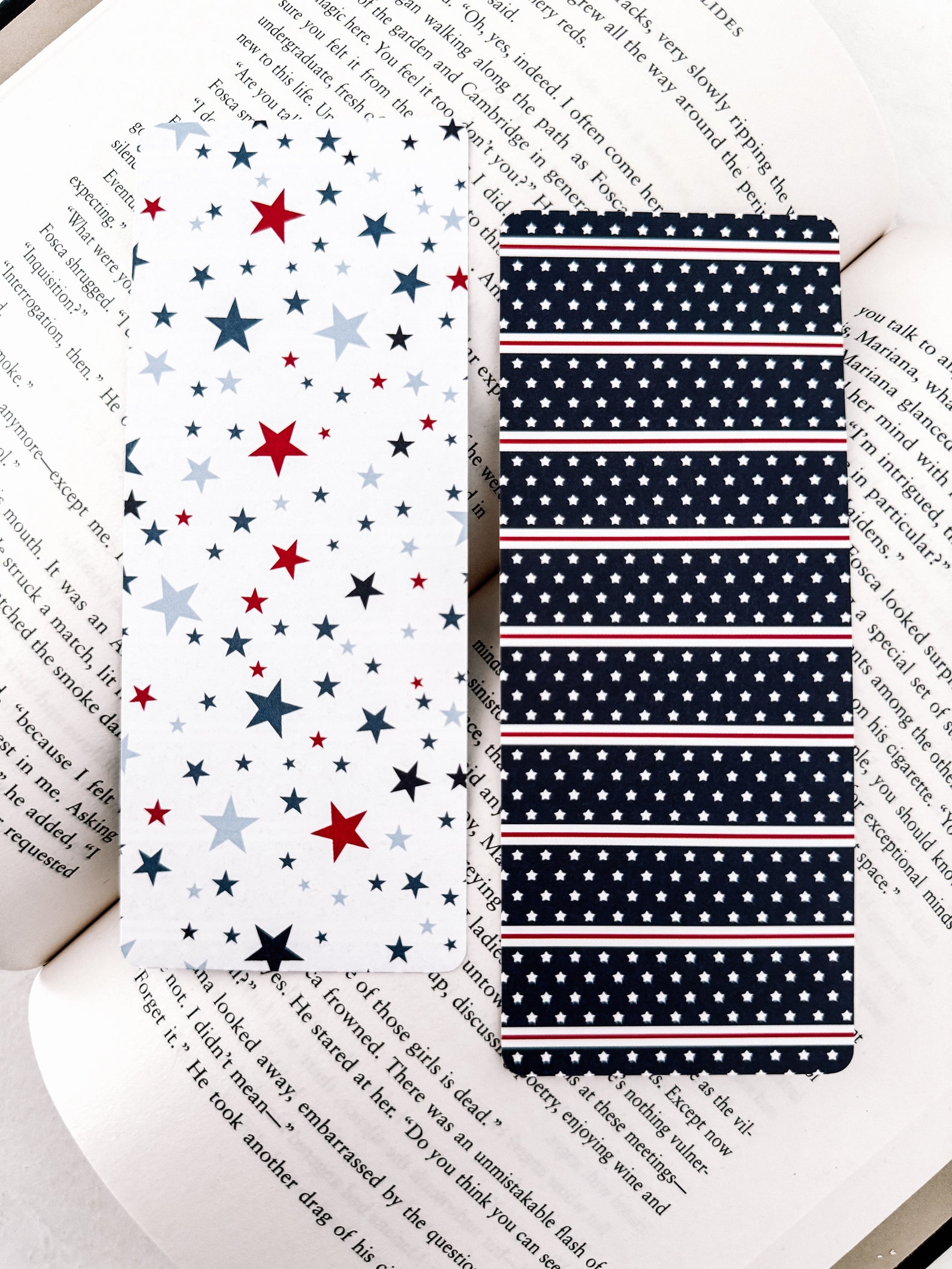 Patriotic Bookmarks | Red, White & Blue, Laminated (handmade) - Etsy