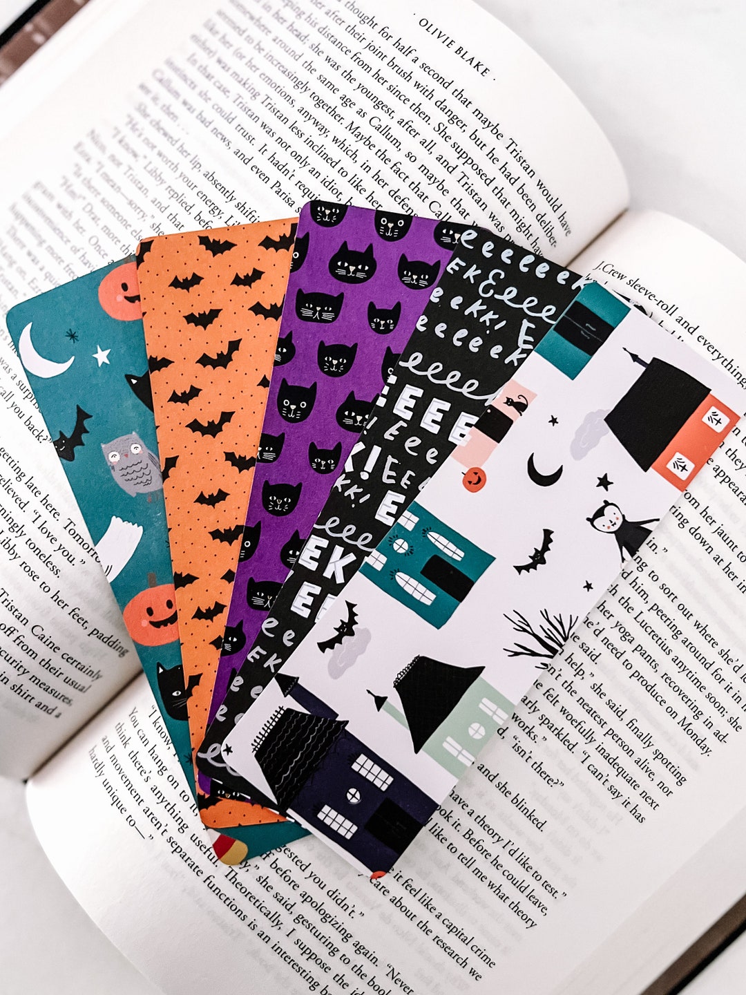 Halloween Spooky Fun Bookmarks Fall Bookmarks Cartoon - Etsy