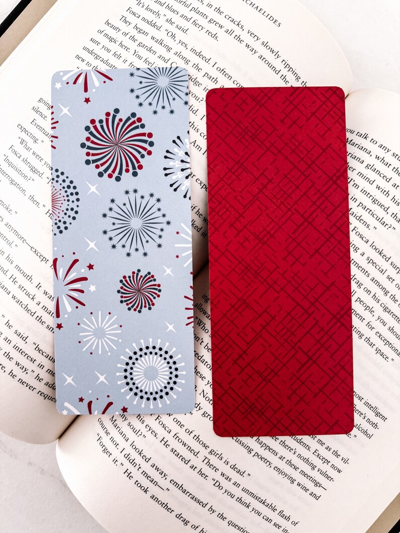 Patriotic Bookmarks | July 4th, Red White & Blue (handmade) - Etsy