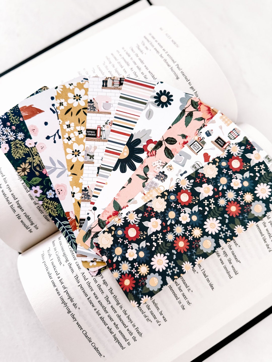 Retro Floral Bookmarks | Fun Floral Bookmarks | Handmade Bookmarks ...