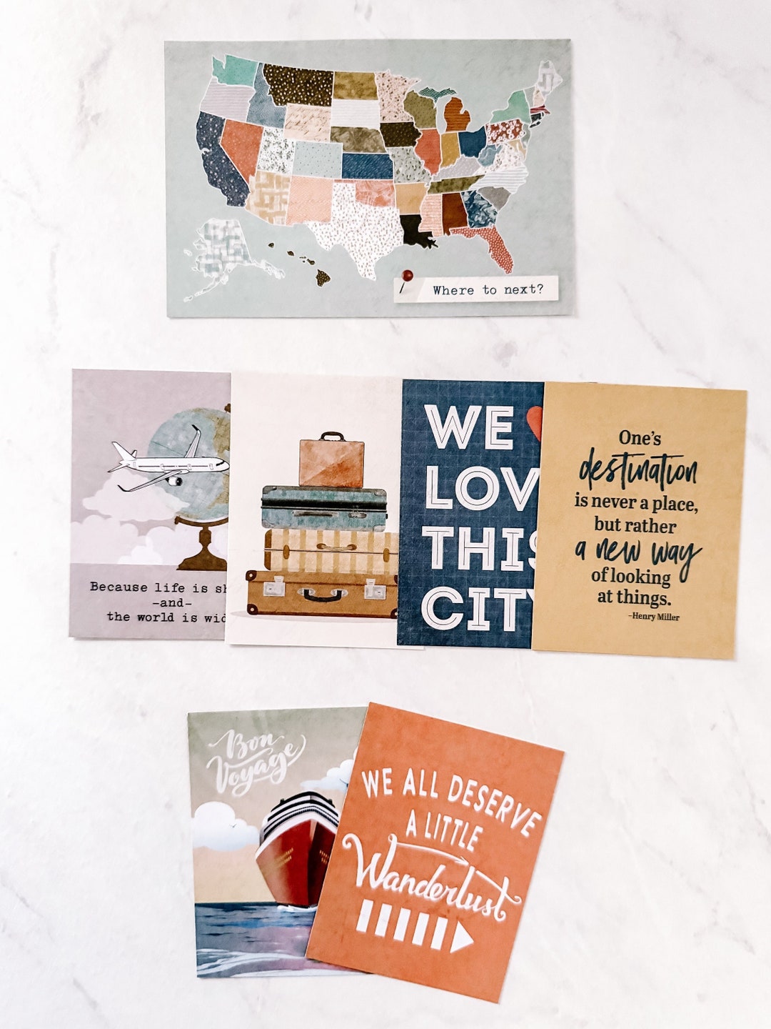 Vacation Bookmarks | 3x4 Inch Bookmarks | Travel Bookmarks | Ship ...