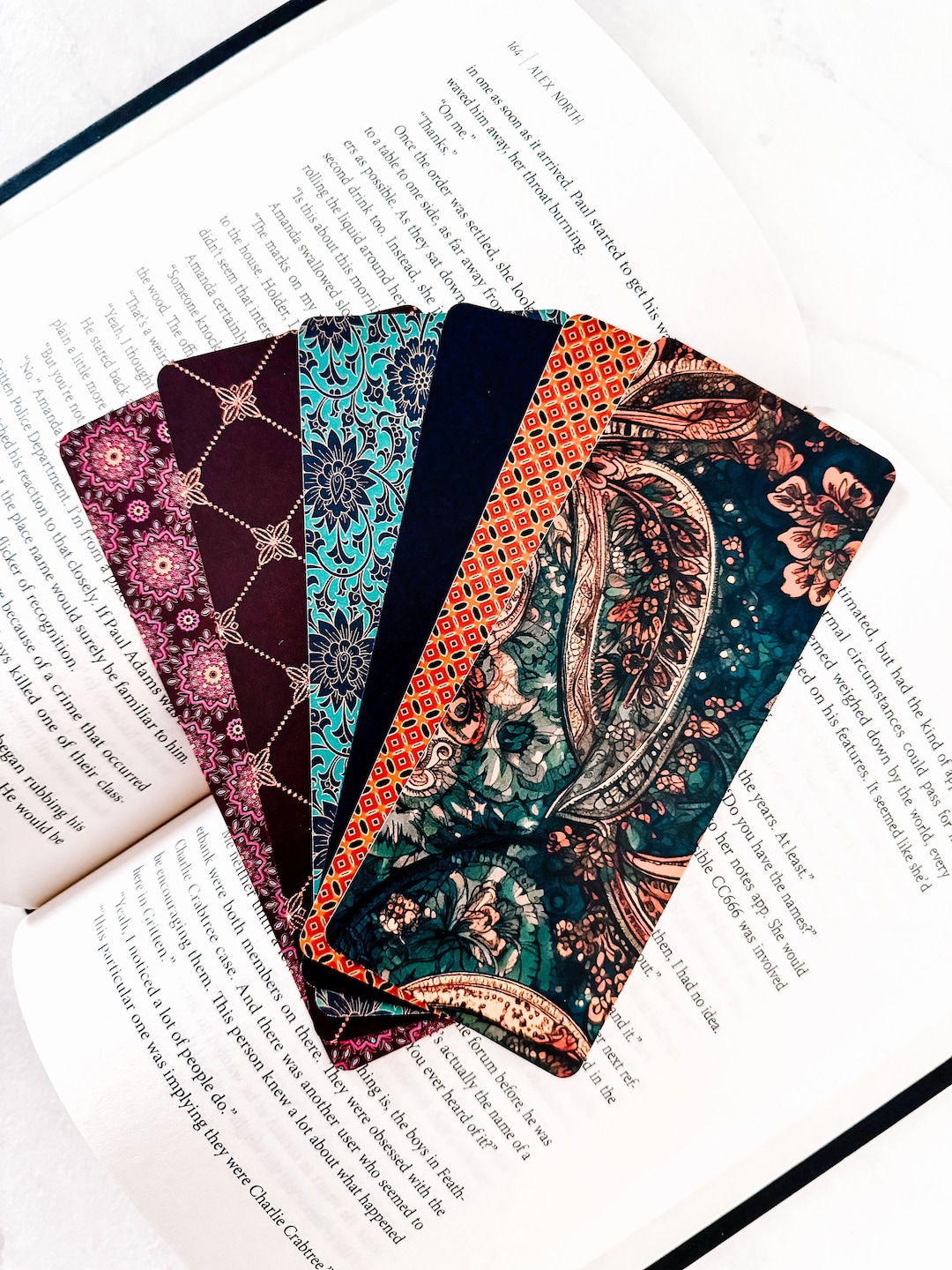 Paisley Silk Bookmarks | Pattern Bookmarks | - Etsy