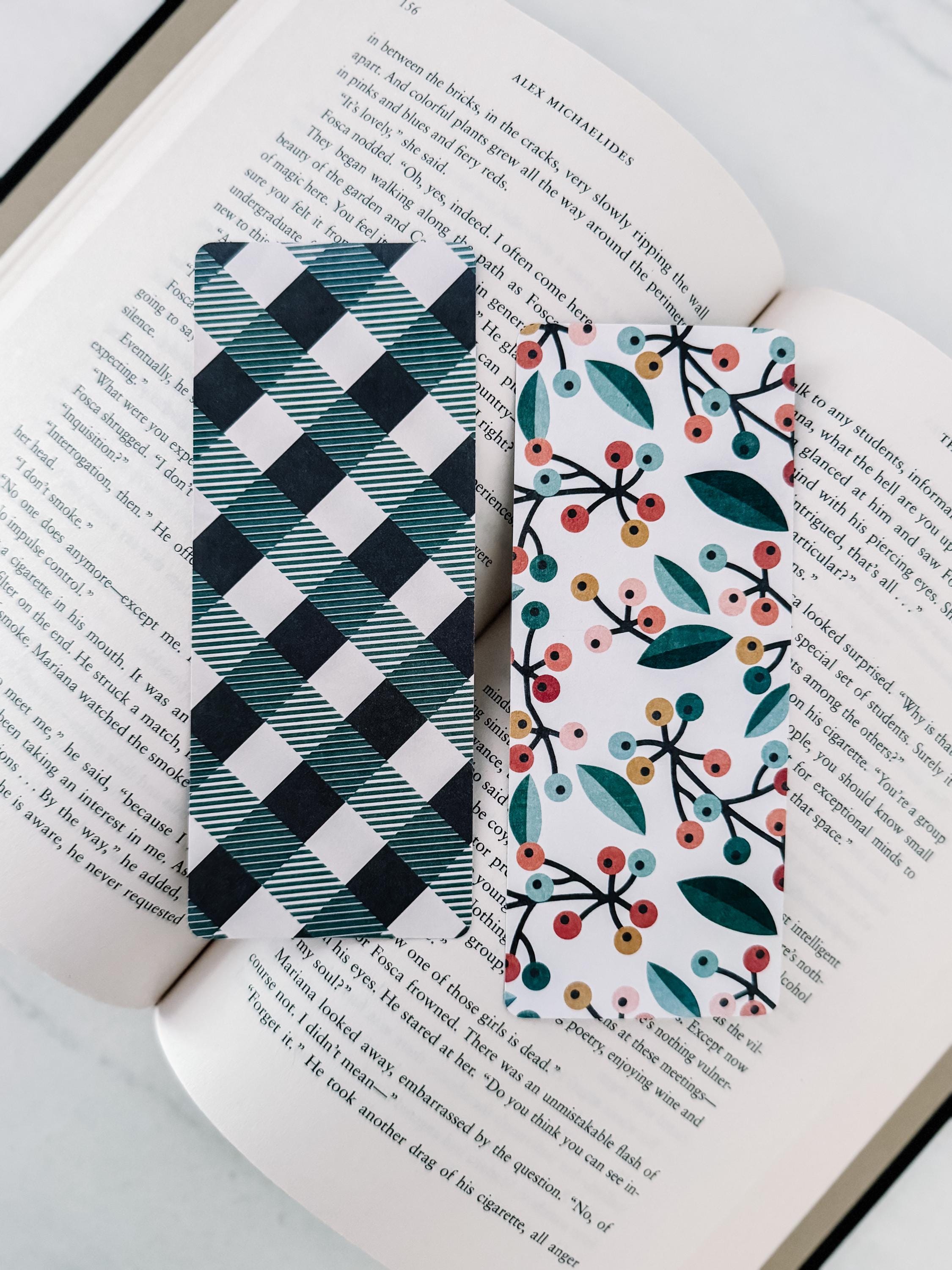 Handmade Autumn Bookmarks | Fall Floral & Plaid Designs - Etsy