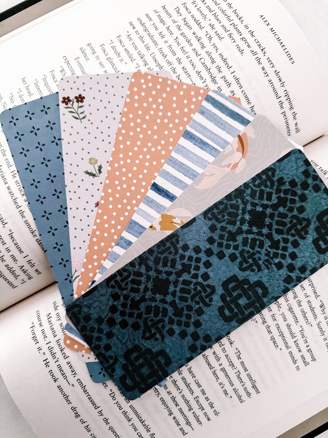 Soft Neutral Bookmarks | Floral Bookmarks | Patterned Bookmarks ...