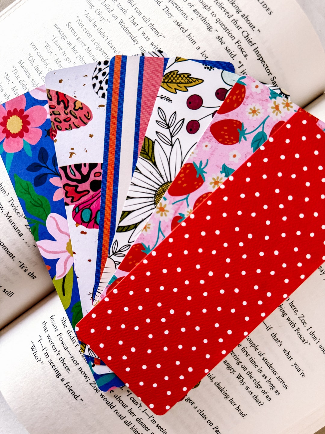 Bright Floral Bookmarks | Valentines Day | Spring Bookmarks | Pink and ...