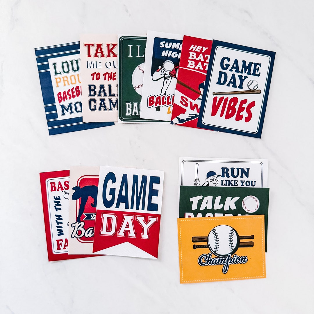 Baseball Bookmarks | 3x4 Bookmarks | Sports Bookmarks | Handmade ...