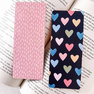 Love Script Heart Bookmarks | Valentine's Day, Anniversary Gift - Etsy
