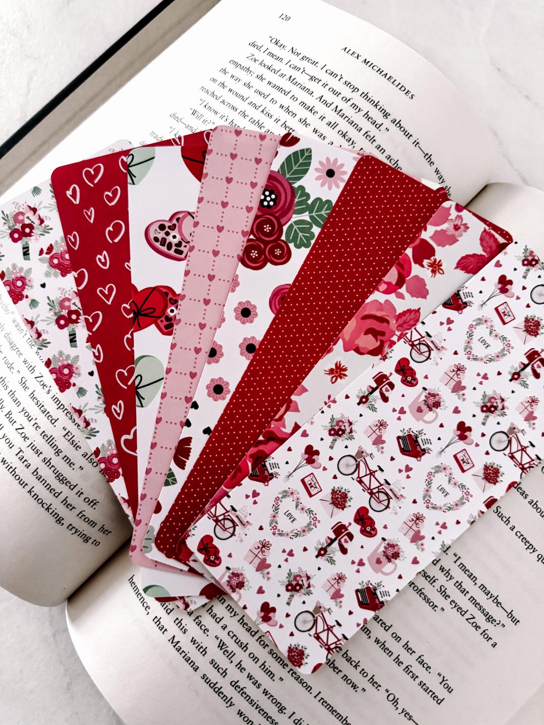 Pink and Red Bookmarks | Valentines Day | Heart Bookmarks | Valentines ...